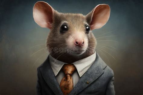 Portrait Of Mouse In A Business Suit Stock Illustration Illustration