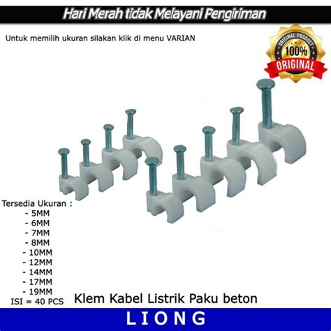 Klem Kabel Putih Listrik Paku Beton Lazada Indonesia