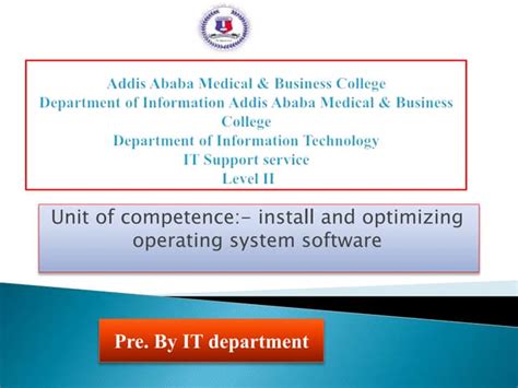 Installing And Optimizing Operating System Software Pptx