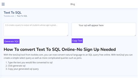 What Is Text2sql Info Pricing Alternative Ai Tool Bee