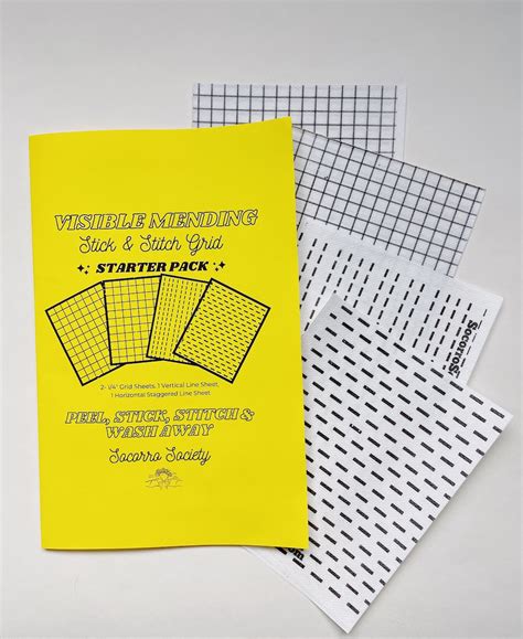 Stick N Stitch Visible Mending Grids Starter Pack Etsy