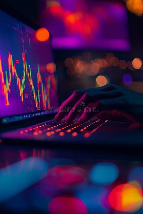 Vibrant Data Analysis In Action Stock Illustration Illustration Of Screen Lights 366050451