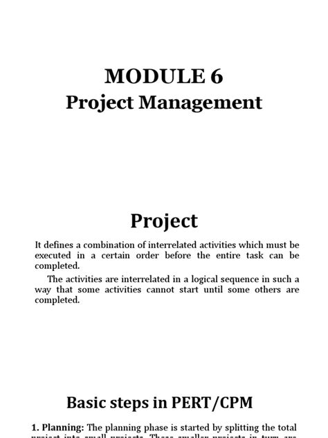 Module 6 Project Management Pdf Project Management Systems Science