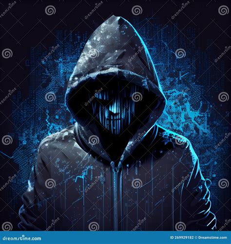 Hacker Programmer Modern Spy Illegal Data Search Ai Generated Image Stock Illustration