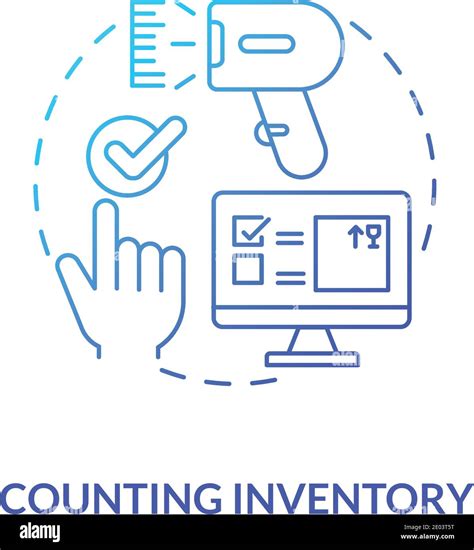 Counting Inventory Concept Icon Stock Vector Image And Art Alamy