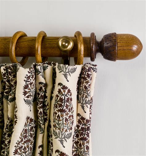 Acorn Finial In Oak Finials Curtain Poles The Collection Robert