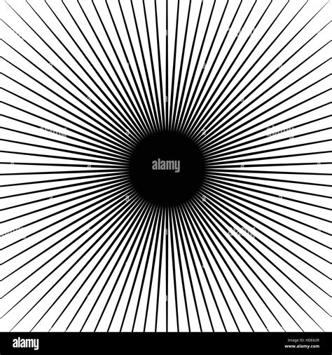Circular Radial Lines Pattern Radiating Stripes Abstract Element Shape Stock Vector Image