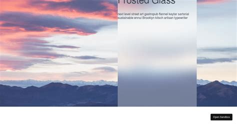 Frosted Glass Examples Codesandbox