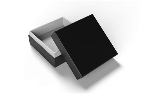 브랜딩 프리젠 테이션 및 모의 업 3d 일러스트를위한 내부 여우가있는 흰색 빈 고급 단단한 넥 박스 0명에 대한 스톡 사진 및 기타 이미지 Istock