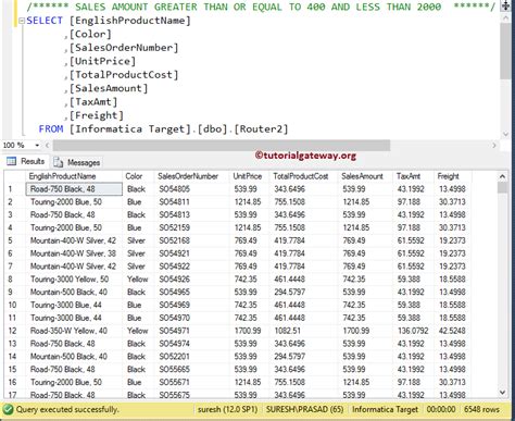 Router Transformation In Informatica