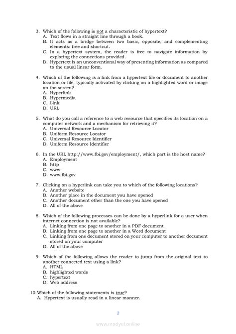 Reading And Writing Skills Quarter 4 Module 4 Hypertext And