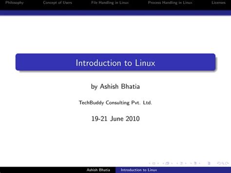 Techbuddy Introduction To Linux Session Ppt