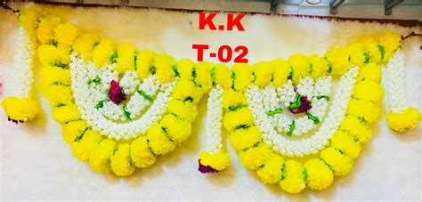 Plastic Artificial Floral Zendu Toran For Decoration 3 5 Feet At Rs 170 Piece In Pune