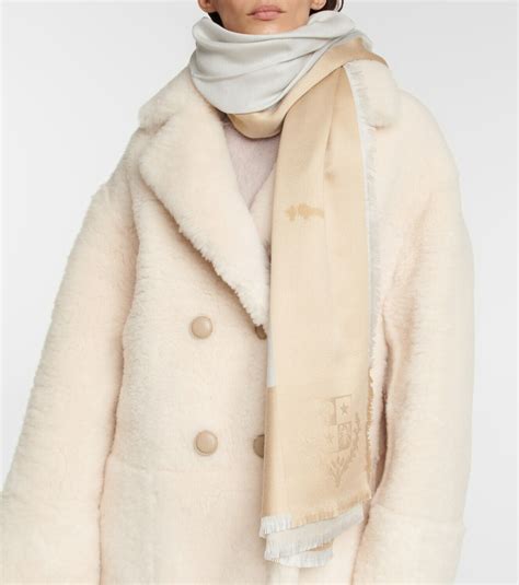 Loro Piana Cashmere And Silk Jacquard Scarf Loro Piana