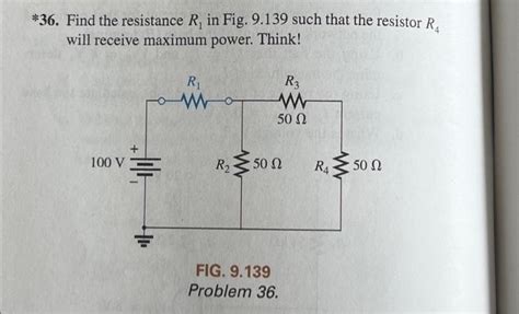 Solved Find the resistance R₁ in Fig such that Chegg com