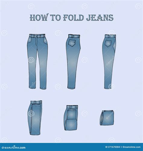 C Mo Doblar Pantalones Vaqueros Ilustraci N Del Vector Ilustraci N De Vaqueros Bolsillo