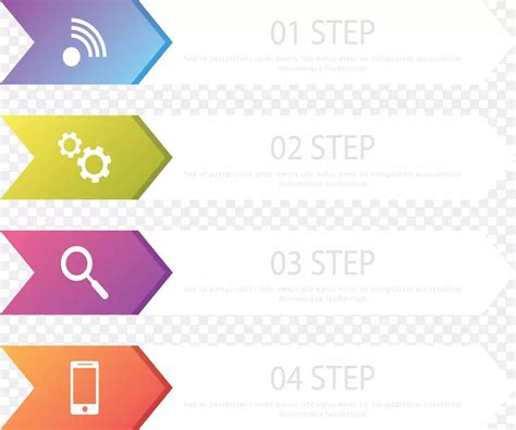 彩色向右箭头图表png图片素材下载图片编号qzkljdry 免抠素材网