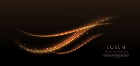 Elegant Black And Gold Wave Stripe Vector Design For Text Or