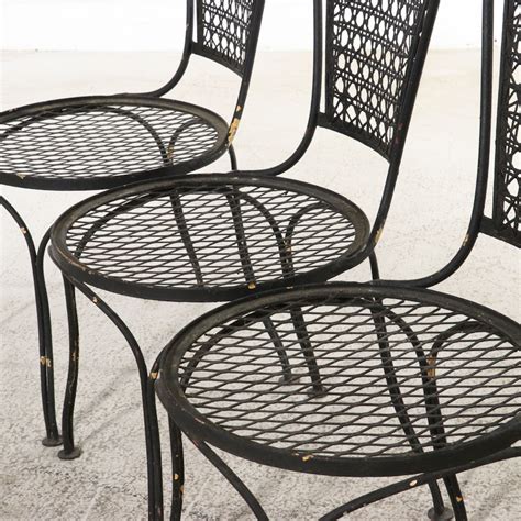 French Style Wrought Iron Outdoor Patio Chairs Ebth