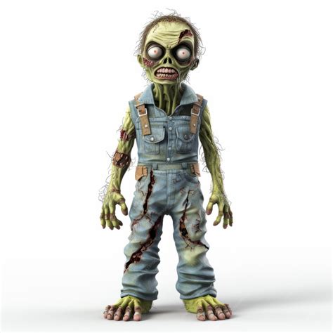 Premium Photo 3d Render Of Zombie Guy With Zombie On Chest