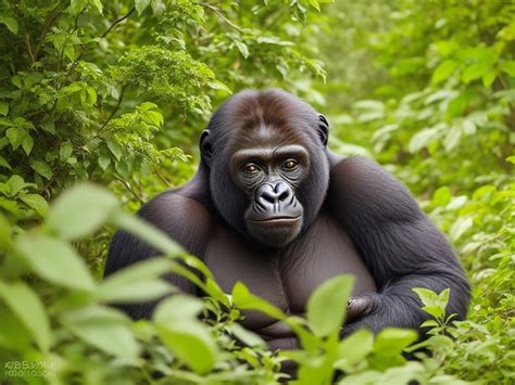 Premium Ai Image Gorilla Portrait Generated By Ai