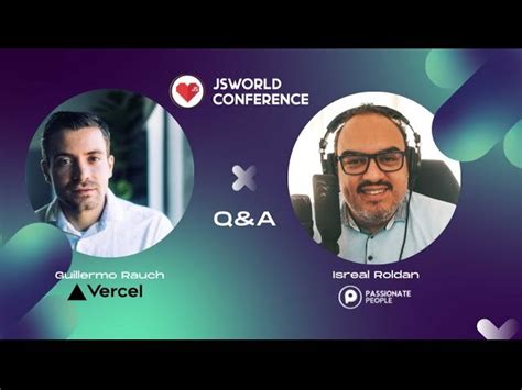JSWorld Conference Talk Interview With Guillermo Rauch From Vercel From JSWORLD Conference