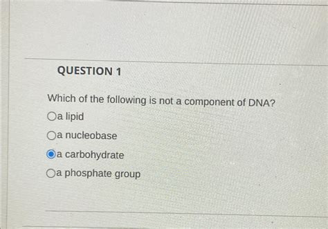 Solved QUESTION 1Which Of The Following Is Not A Component Chegg