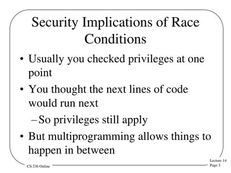 PPT Race Conditions Security Bugs Prevention Strategies PowerPoint Presentation ID
