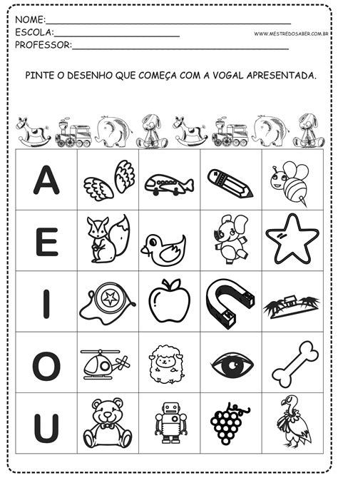 Atividades As Vogais Khondrion