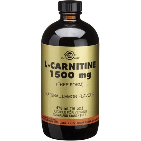Solgar L-carnitine 1500mg Liquid 473ml - Vitamins from Pharmeden UK