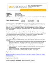MGMT 434 Fall 2022 Docx MGMT 434 Strategic Management Sections 003