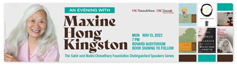 An Evening With Maxine Hong Kingston Chinese Historical Society Of