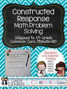 Math Constructed Response Tasks 4th Grade Operations Algebra Math Constructed Response