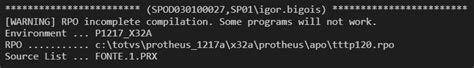 Cross Segmentos TOTVS Backoffice Linha Protheus ADVPL Erro Failed To Load Program
