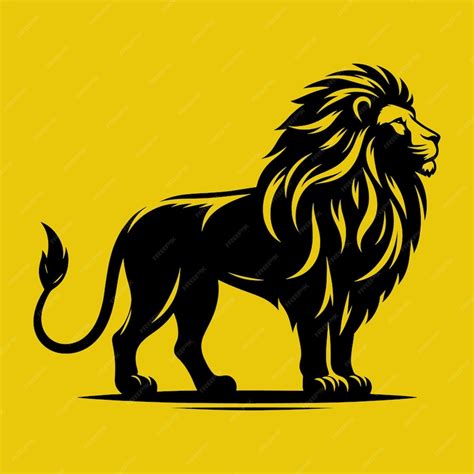 Premium Vector Silhouette Vector Design Of A Lion