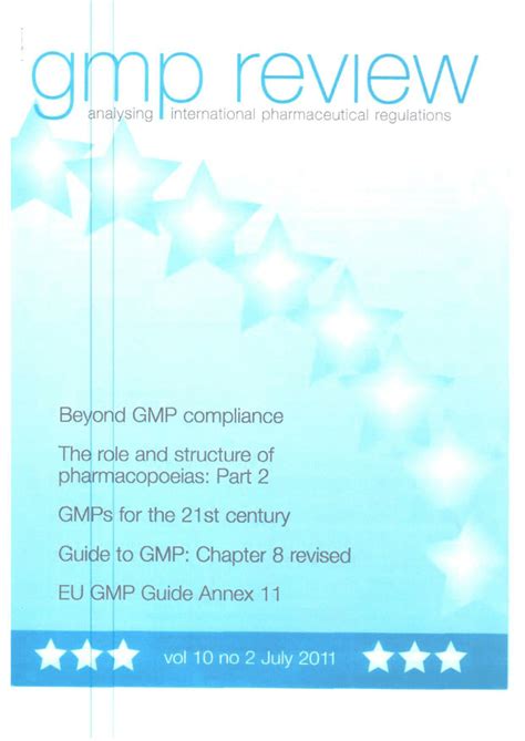 Pdf Gmps For The 21st Century And Cleaning Validation