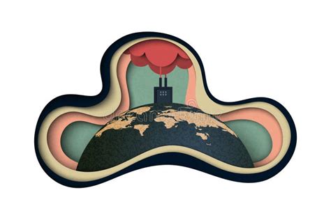 Climate Change And Global Warming Concept Air Pollution From Factory