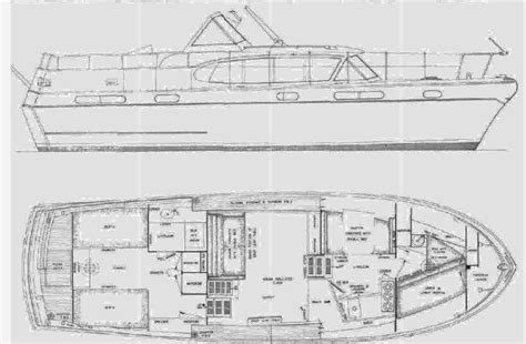 42 Chris Craft Constellation 1950s Floorplan Boat Design Chris