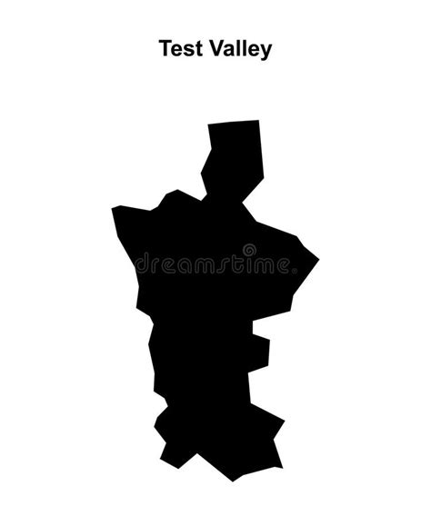 Test Valley Outline Map Stock Illustration Illustration Of Britain