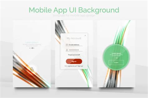 Mobile Application Interface Background Design Stock Vector Image By