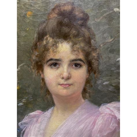 Timoleon Marie Lobrichon Portrait Of An Early 1900s Lady By Timoleon