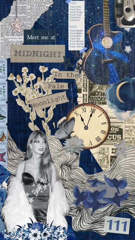 𝓶𝓲𝓭𝓷𝓲𝓰𝓱𝓽 Taylorswift Midnight Blue Aesthetic Collage Aesthetic