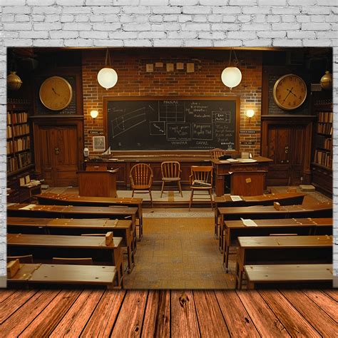 Dark Retro Classroom Back To School Backdrop Rr7 215 Dbackdrop
