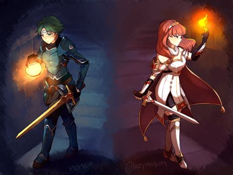 Celica And Alm Fire Emblem And 1 More Drawn By Lazymimium Danbooru