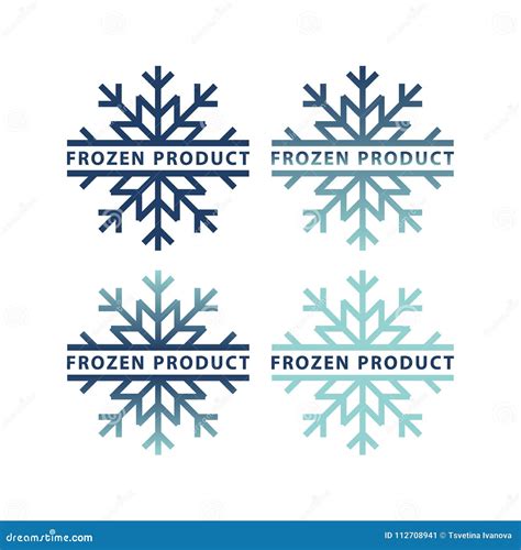 Frozen Product Vector Food Package Label Fresh Frozen Product