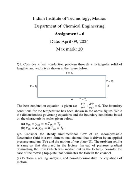 Assignment 6 Pdf Fluid Dynamics Liquids