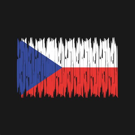 Czech Republic Flag Brush Strokes National Flag 9437092 Vector Art At