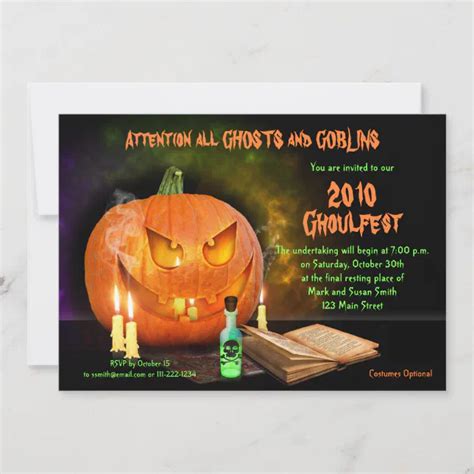 Creepy Jack Olantern Halloween Party Invitation Zazzle