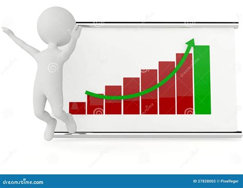 Zeichen Des Humanoid D Mit Einem Diagramm Stock Abbildung Illustration Von Graphik Getrennt