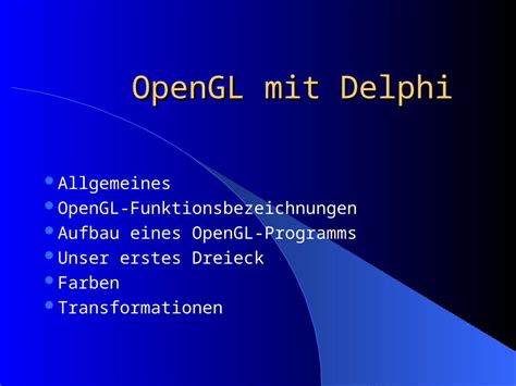 Ppt Opengl Mit Delphi Allgemeines Opengl Funktionsbezeichnungen